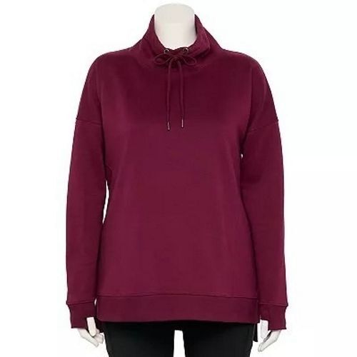 All in Motion Womens Plus Funnel Neck Tunic Plum Purple Size Medium NWT ...