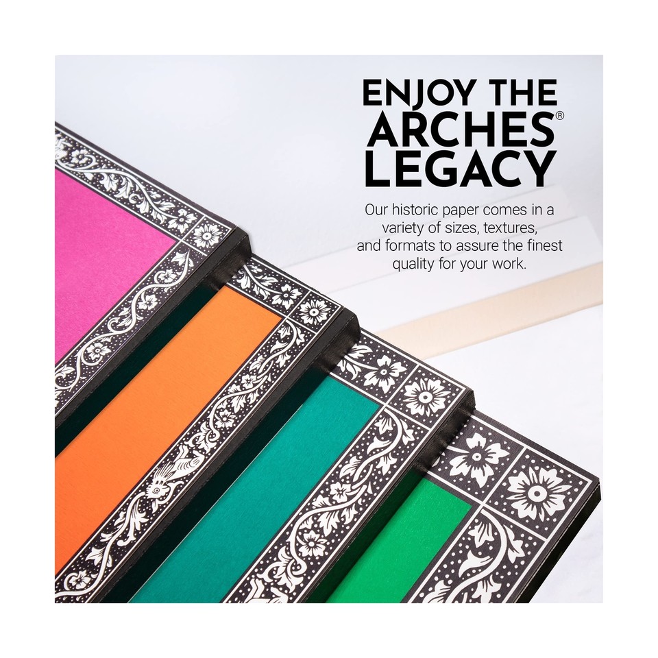 Arches Watercolor Paper Roll 44.5-inch x 10-Yards - Natural White 100% ...