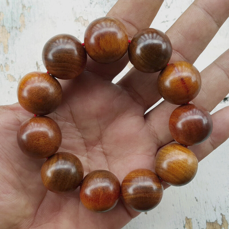 11 Beads Dragon Blood Wood Bracelet Raja Kayu Agathis Alba 22 MM King ...