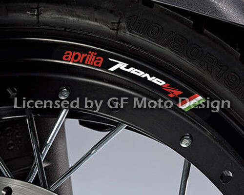 8x aprilia Tuono V4 small wheel decals rim stickers set rsv Tuono R ...
