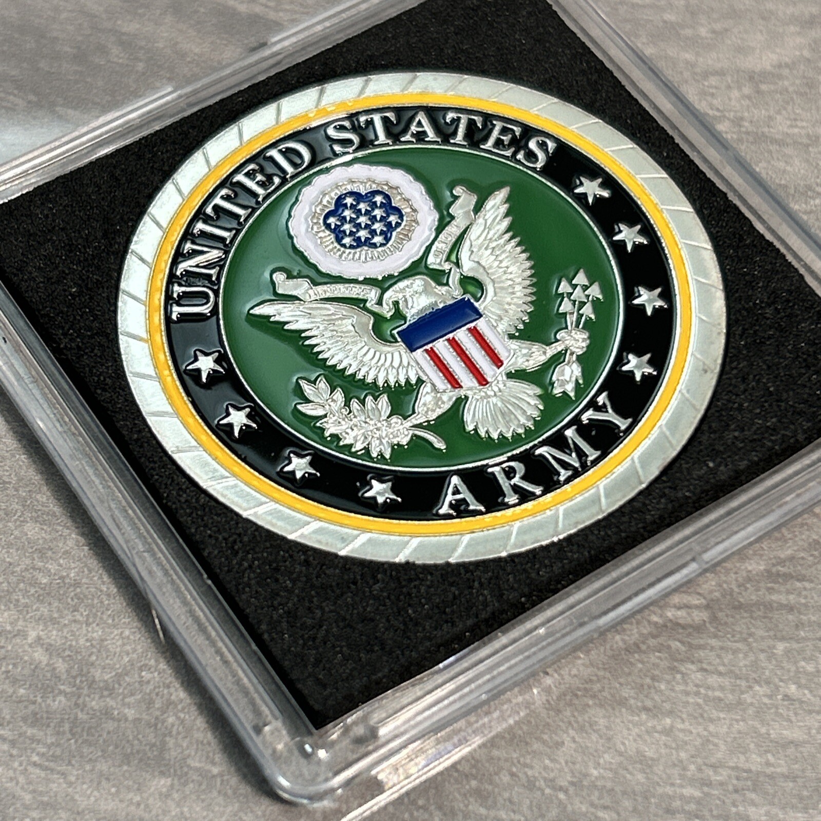 US ARMY FIRST (1ST) LIEUTENANT Challenge Coin with case-SHIPS WITHIN 24 ...