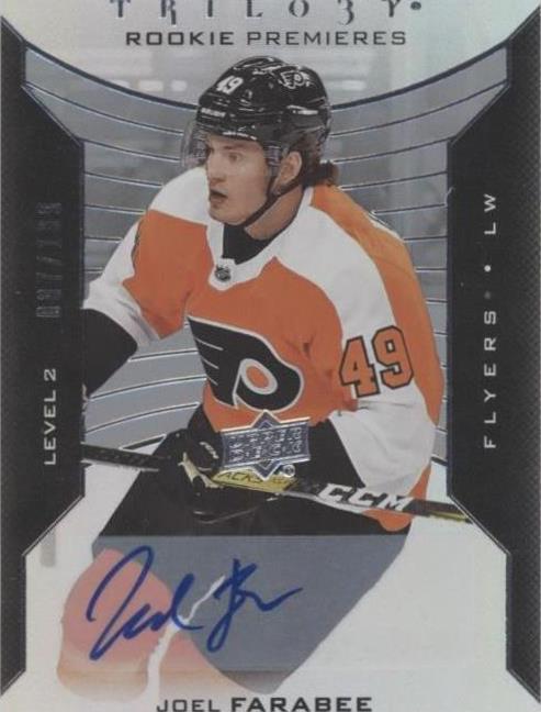 2019-20 Upper Deck Trilogy - Rookie Premieres Level 2 Joel Farabee #105 ...