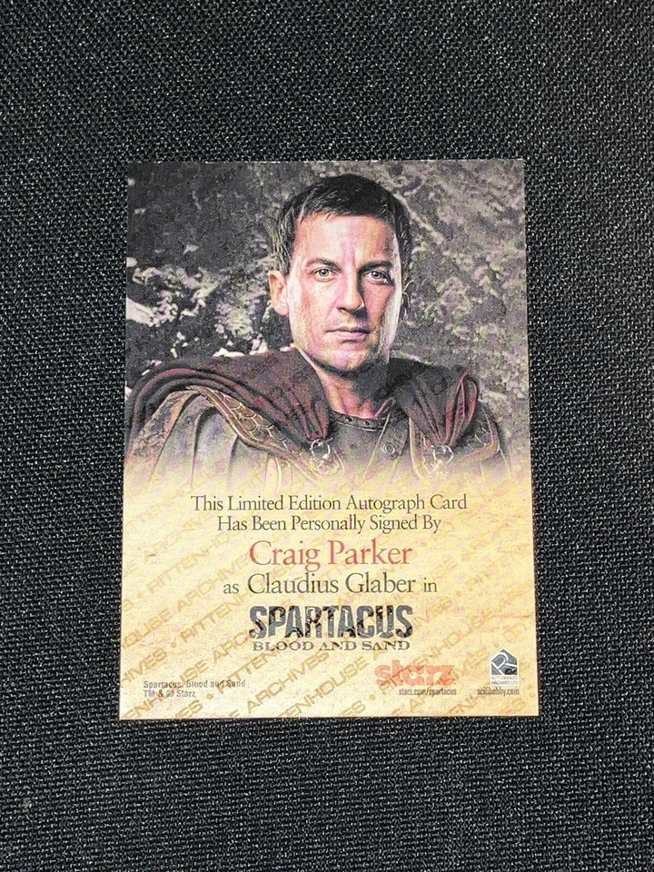 2009 SPARTACUS: BLOOD AND SAND AUTOGRAPH TRADING CARD SIGNED BY CRAIG ...