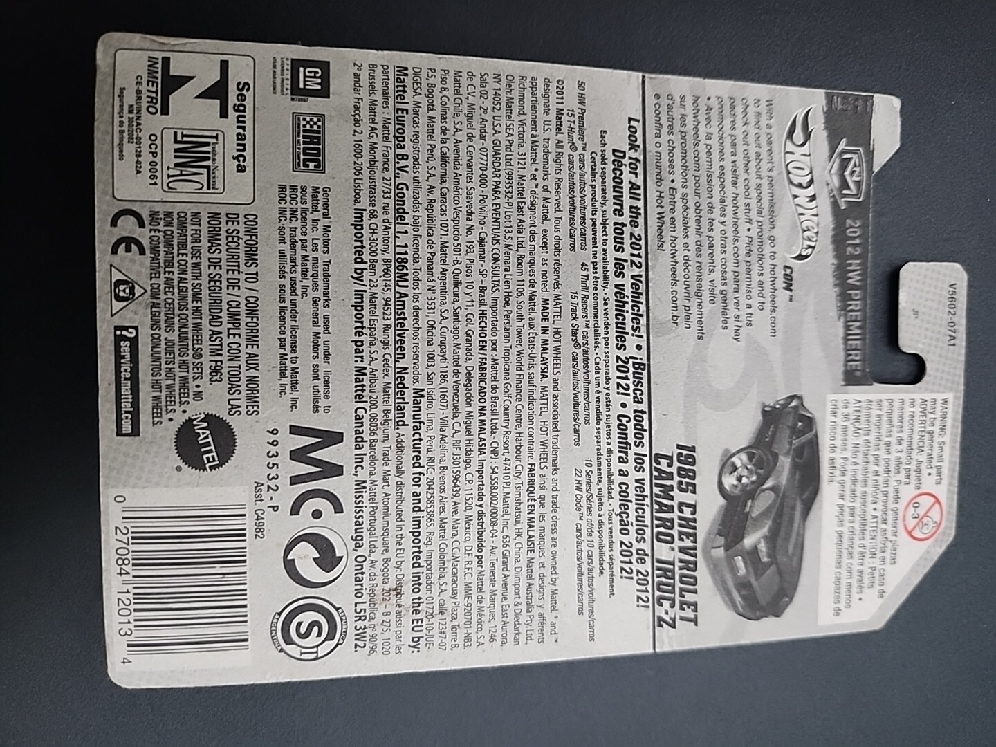 Hot Wheels Model Car 1985 Chevrolet Camaro IROC-Z - 2012 HW Premiere | eBay