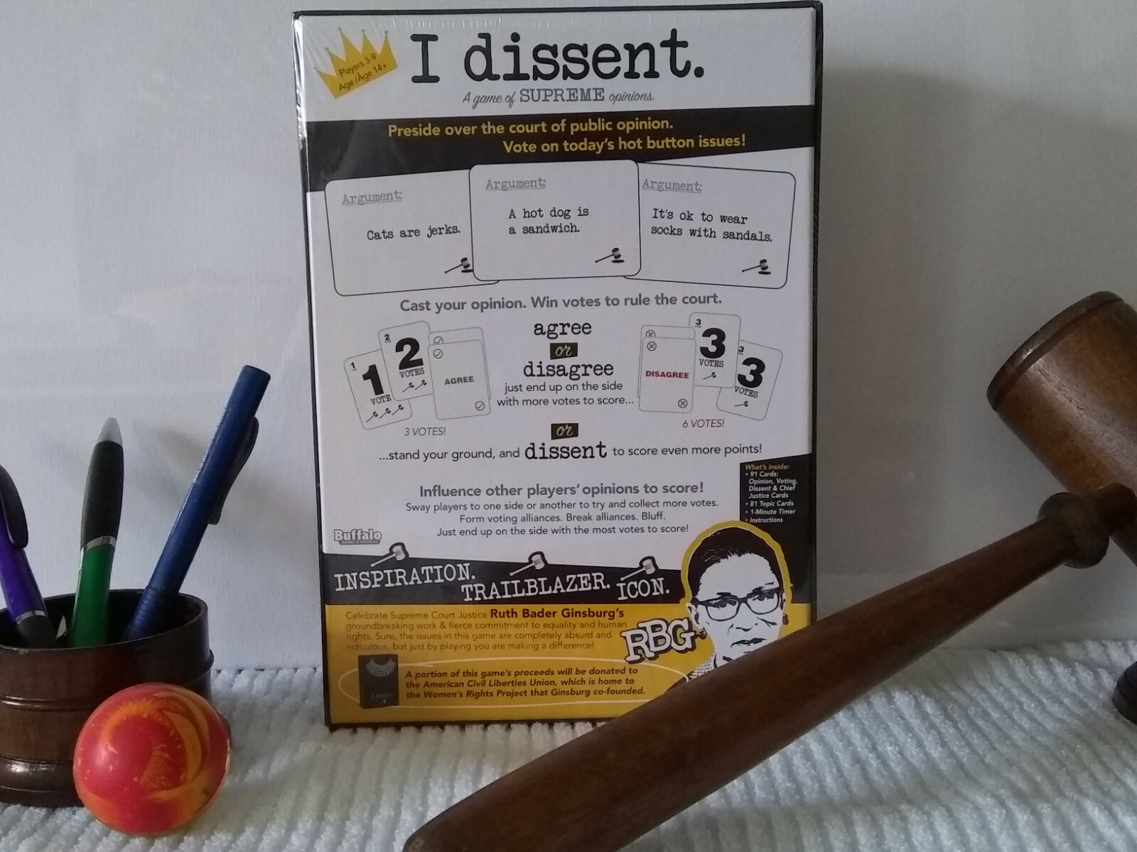 I Dissent Board Game, A Game of Supreme Opinions Ruth Bader Ginsberg | eBay