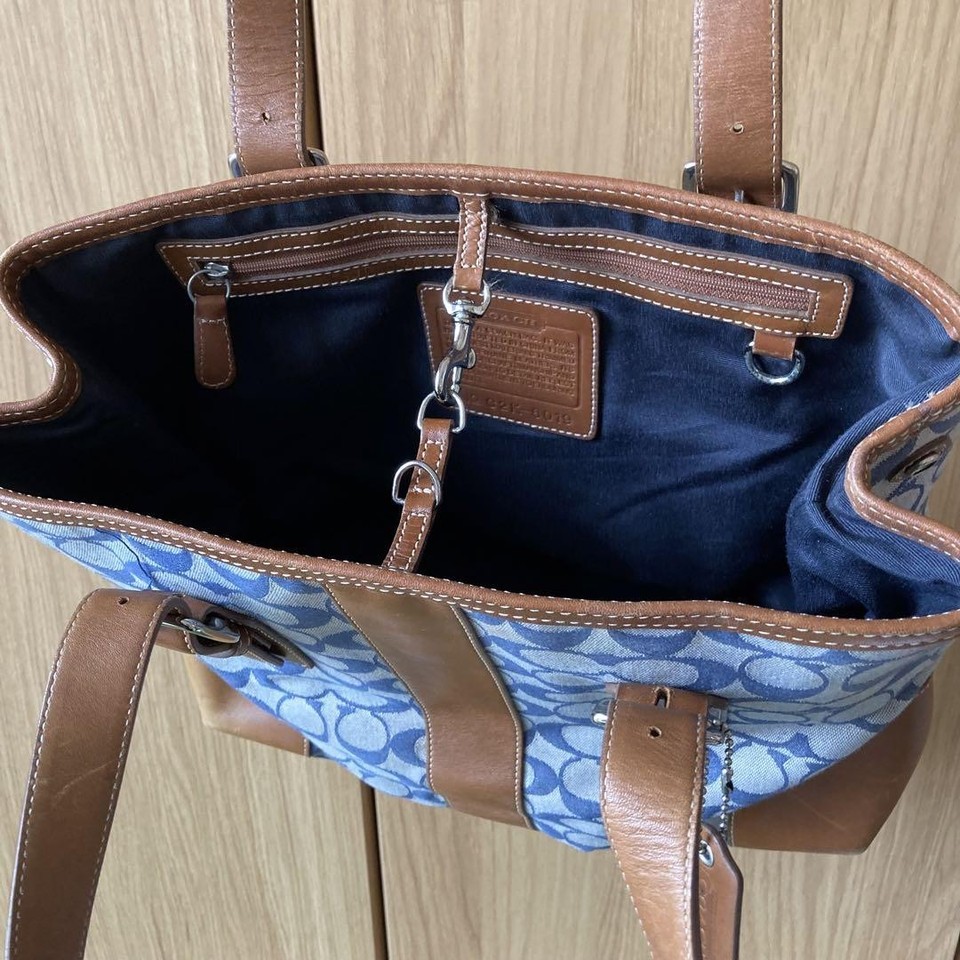 COACH Blue Denim Tote Bag | eBay