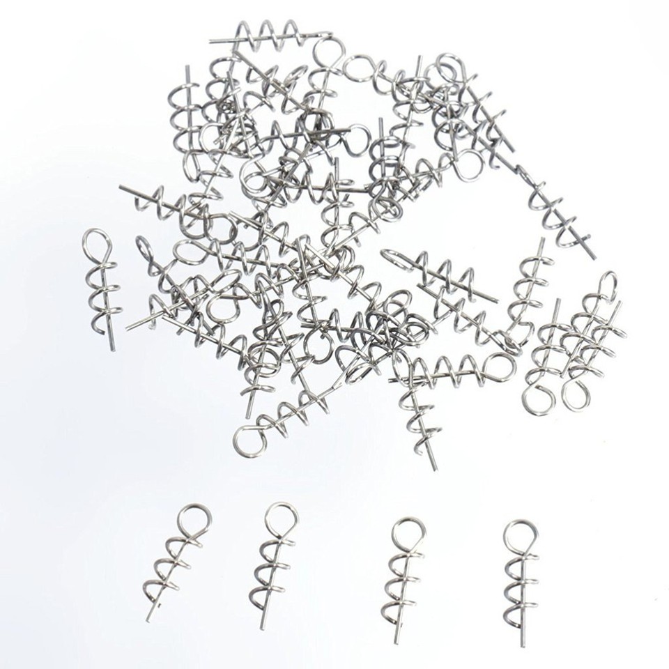 Locking Needle Soft Bait Pin Worms Crank Hook Screw Lure Fishing | eBay UK