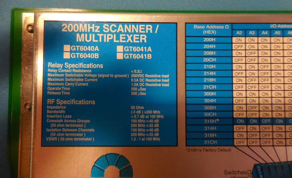 GEOTEST MTS GT6041-RFS 200MHz Scanner Multiplexer | eBay