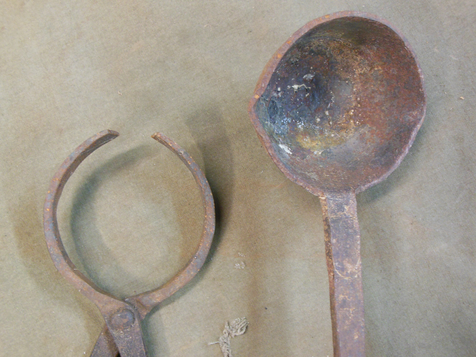 Vintage Forged Crucible Tongs and Casting Ladle | eBay