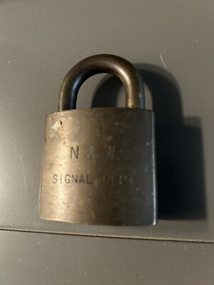 Brass N & W Signal Dept Padlock Lock Norfolk & Western Railroad | eBay