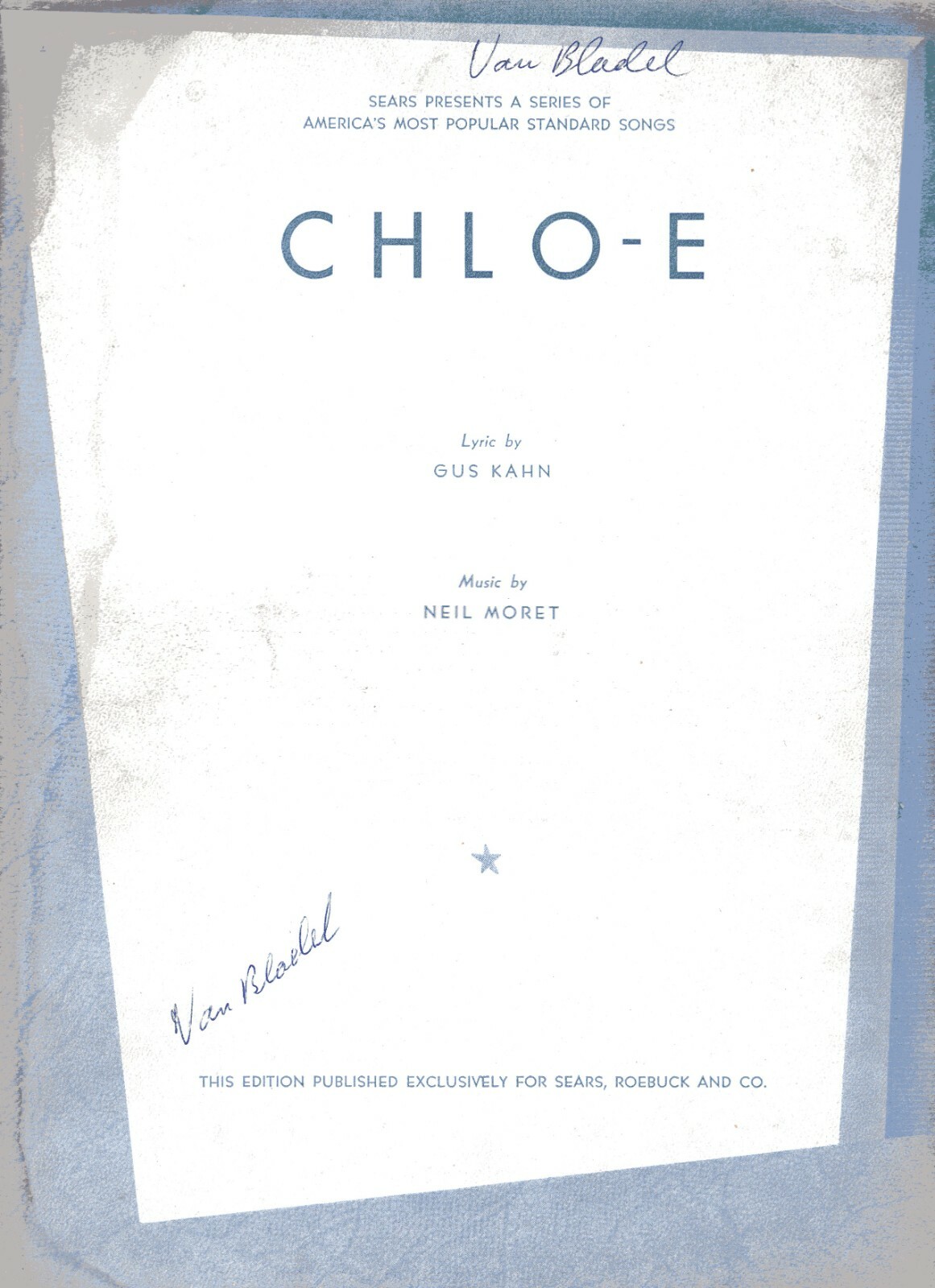 "CHLO-E" by Gus Kahn & Neil Moret - 6 Pages - Circa 1927 | eBay