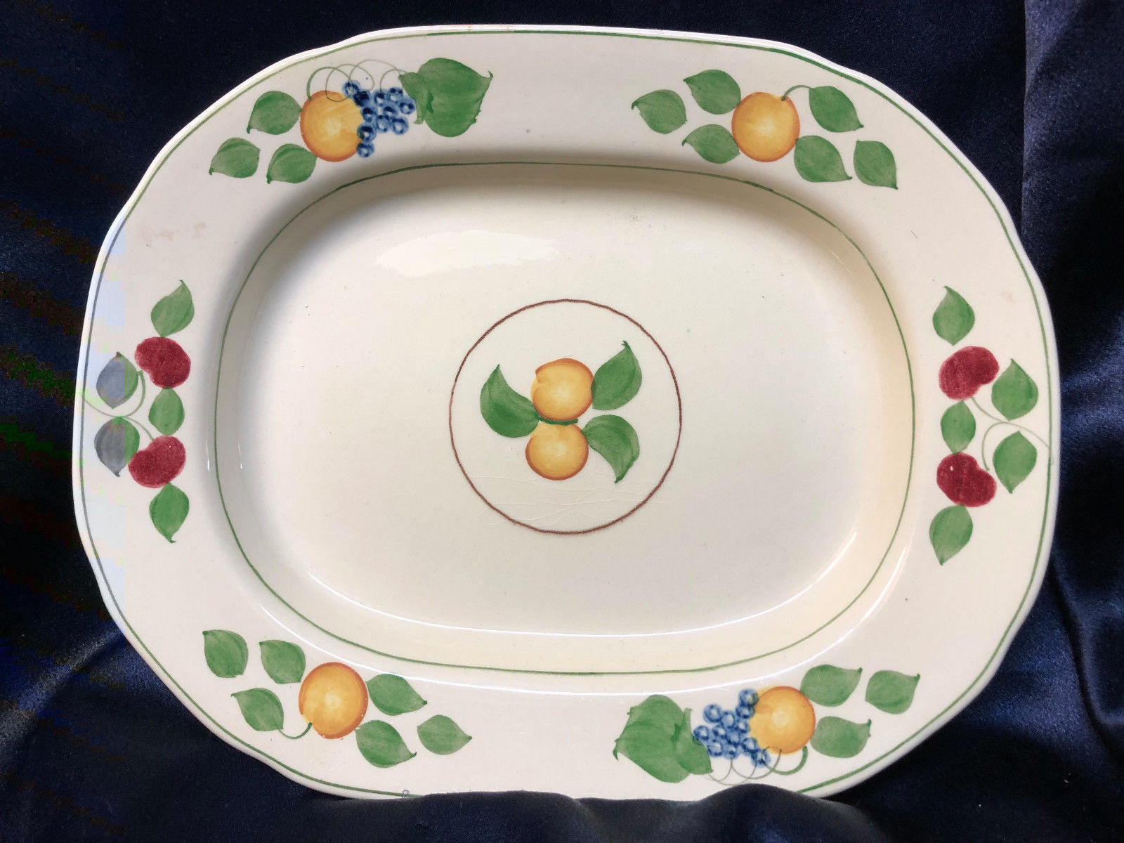 ADAMS CHINA ENGLAND TITIAN WARE 1346B SERVING PLATTER 11 1/4" FRUIT ...