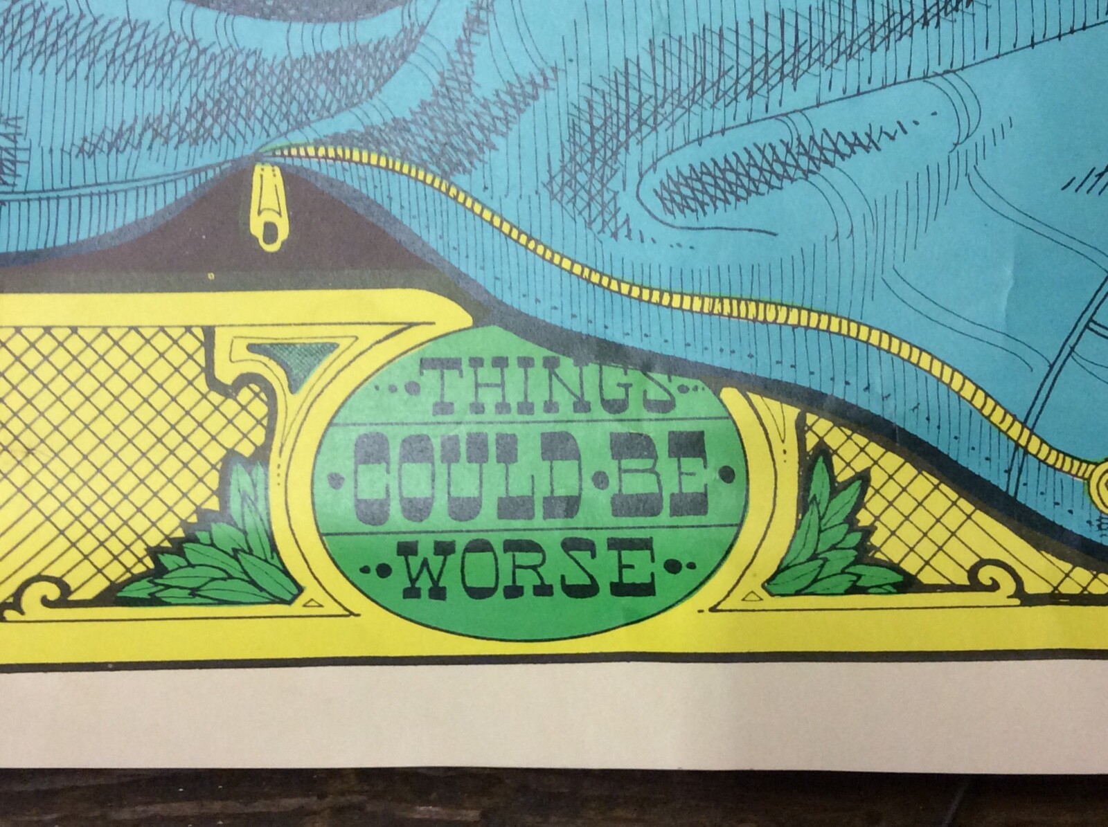 1970 BLACKLIGHT POSTER Richard Nixon Things could be worse GAWDAWFUL ...