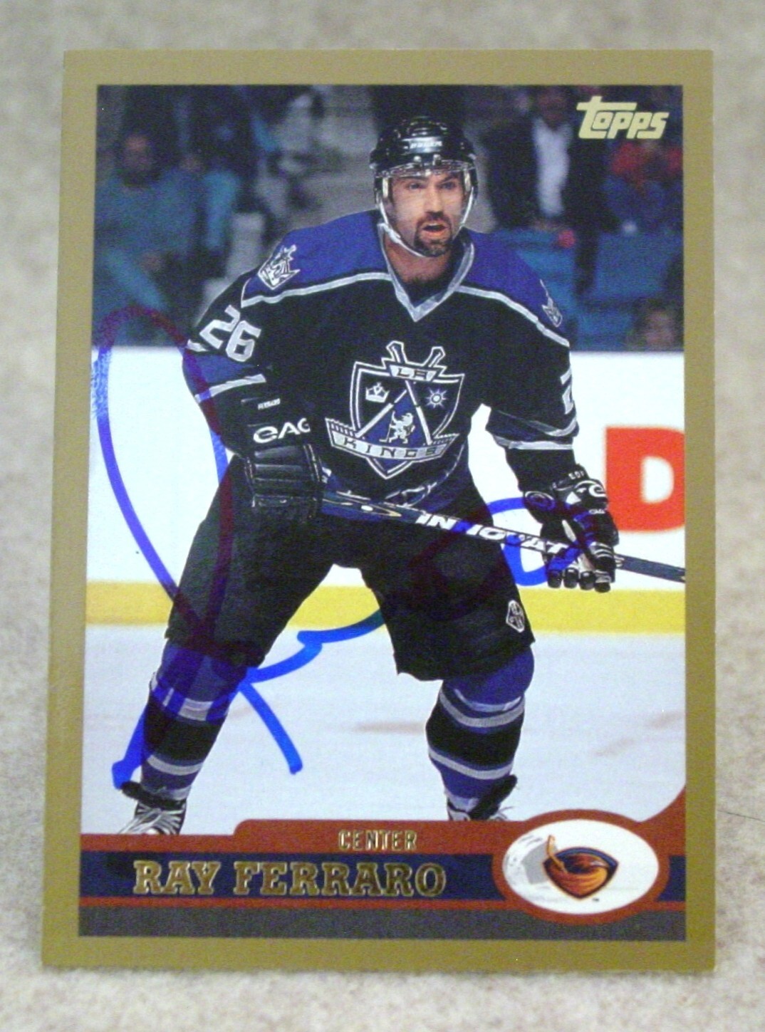 RAY FERRARO - Signed/Autographed - 1999-00 Topps Card - Atlanta ...