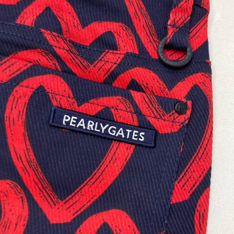 Size:0 PEARLY GATES 055-2131306 Pants Heart Navy [240101572714] Golf ...