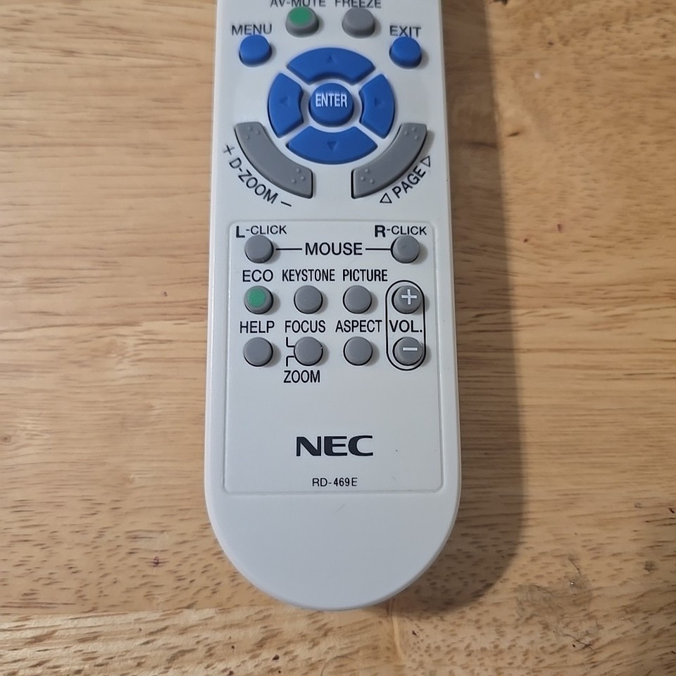 NEC Projector Remote Control RD-469E Genuine OEM - Tested, Works | eBay