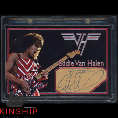 Eddie Van Halen signed Cut Custom Card JSA LOA Rock Music Vintage Auto ...