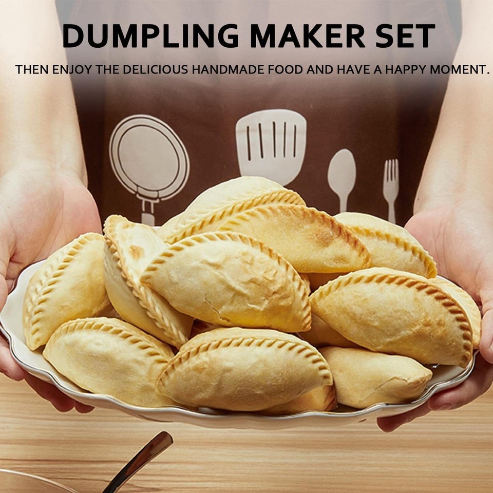 Empanada Maker Press 6-Inch Extra Large Dumpling Set with Dough Cutter ...
