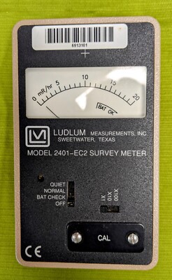 Ludlum Model 2401-EC2 Pocket-Size Survey Meter with Counts.pro ...
