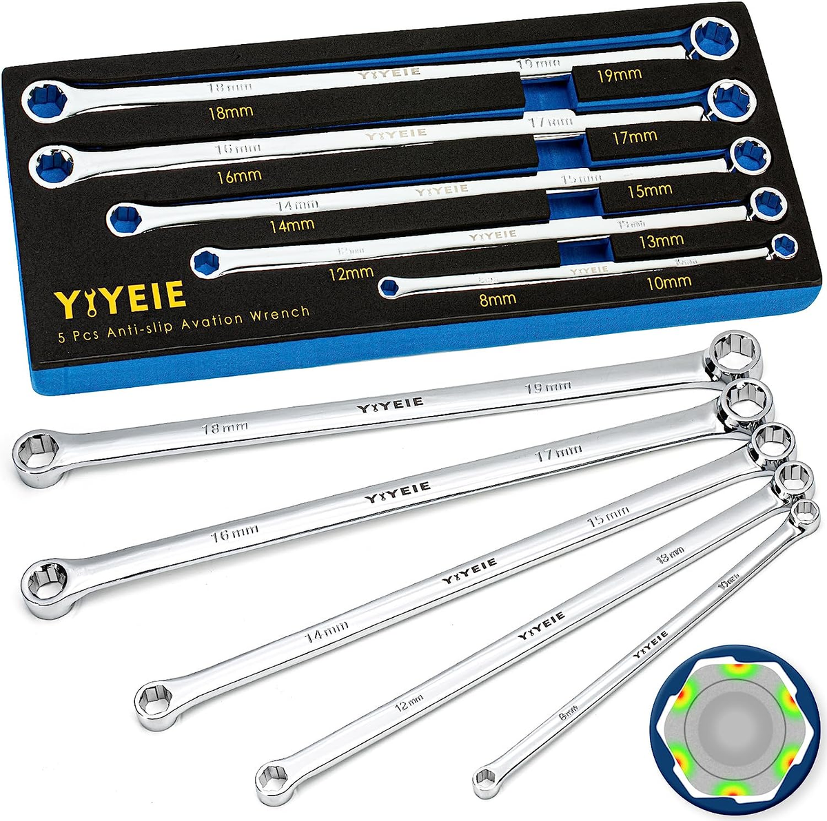 Ratchet Wrench Set Long Wrench Set SPEEDWOX 5PCS Extra Long Double Box ...