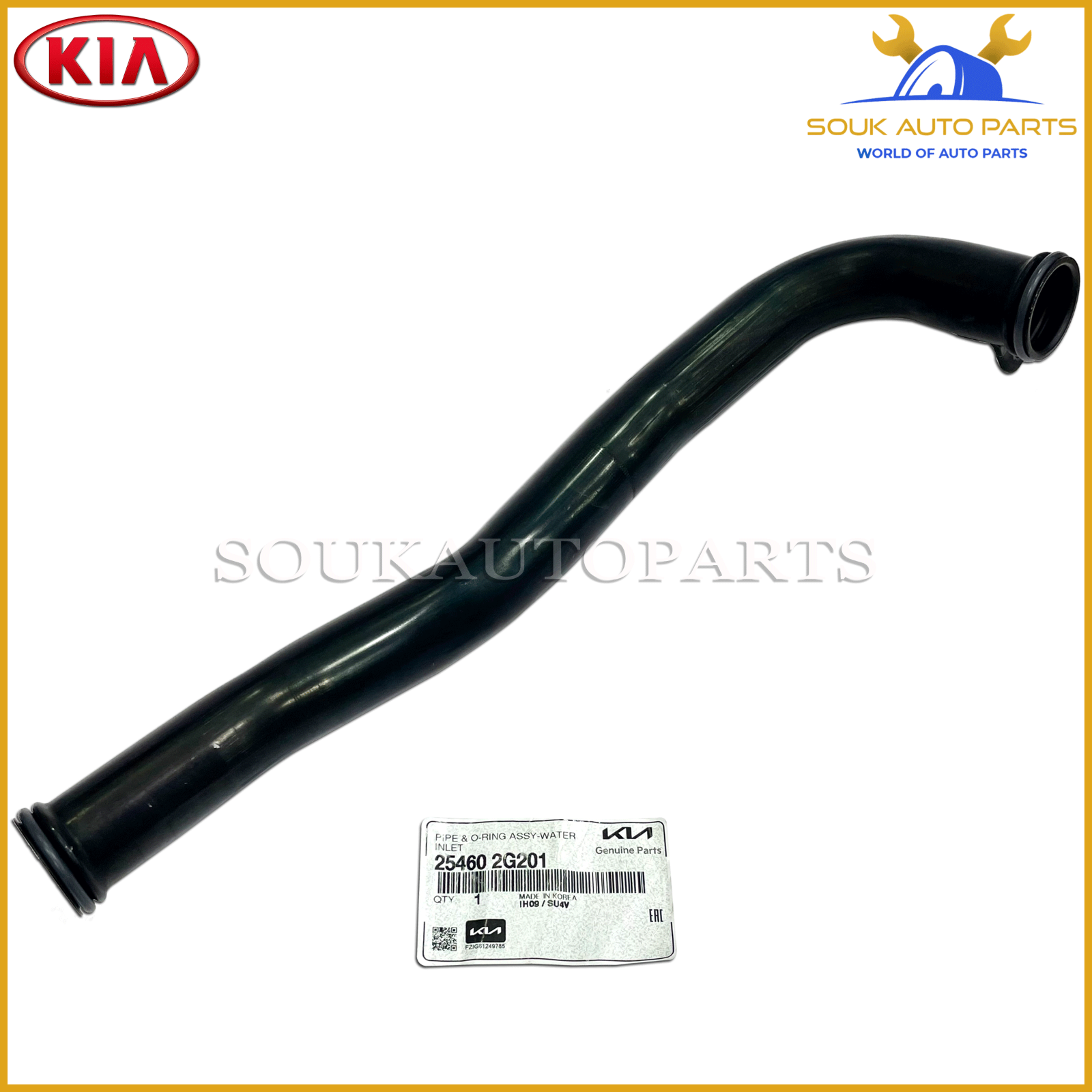 25460-2G201 Genuine Kia WATER INLET PIPE W/OIL RING Kia Sorento 2.4Ltr ...