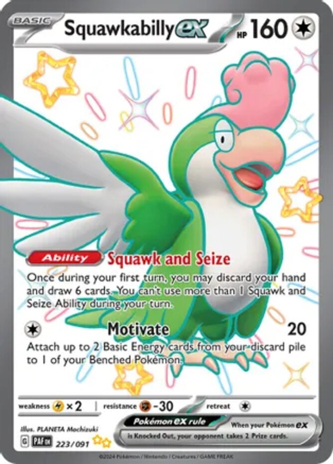 Pokemon - Squawkabilly ex - 223/091 - Shiny Ultra Rare - Scarlet ...