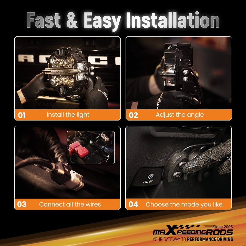 Round LED Driving Lights 5inch 178W Spot Beam Side Shooter Off Road ...