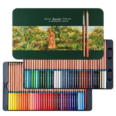 Marco Adult Coloring Book Colored Pencils 72 Colors Watercolor Pencils ...