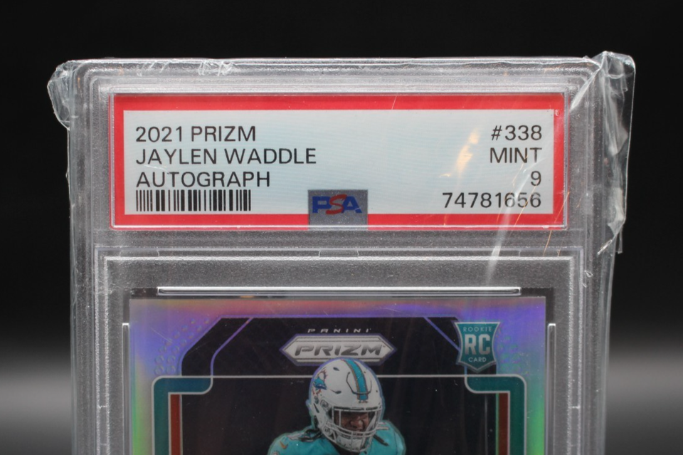 (RI5) 2021 Panini Prizm Jaylen Waddle #338 Mint 9 PSA Autograph Card | eBay