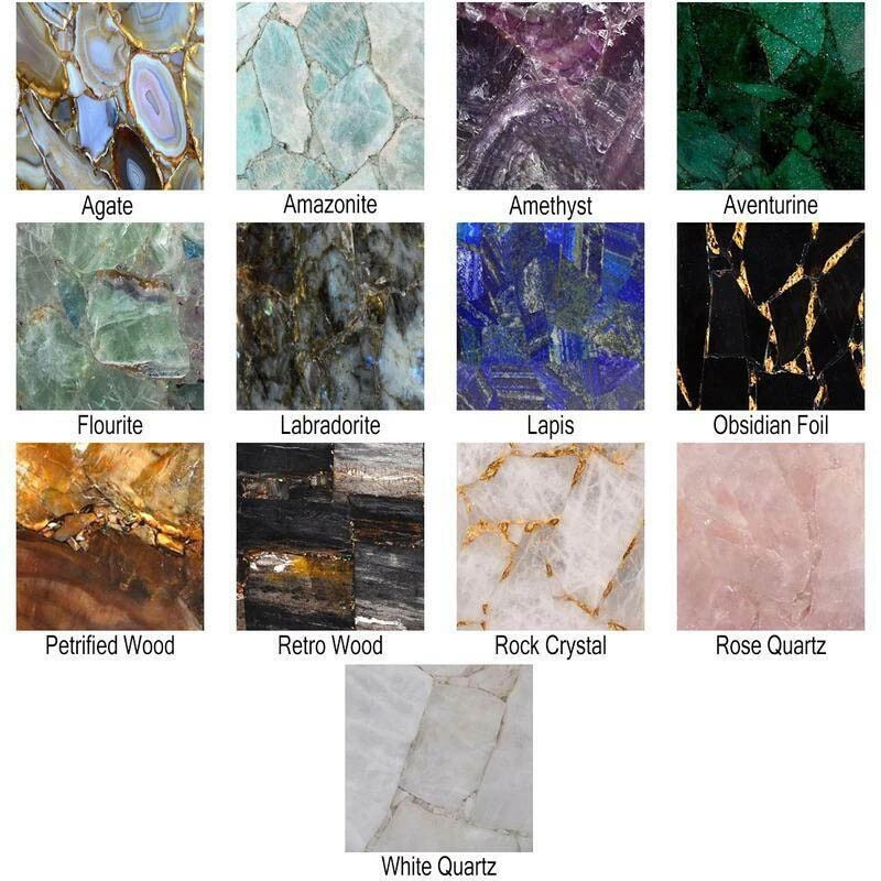 24"x36" Oval White Quartz Dining Table Top Rock Gemstone Hallway ...