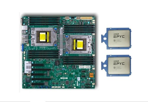 Supermicro H11DSi-NT E-ATX Motherboard + 2* AMD EPYC 7551 64 Core ...