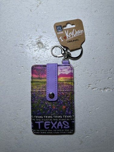 Robin Ruth Women's Purple Texas Credit Card Holder Keychain NWT | eBay