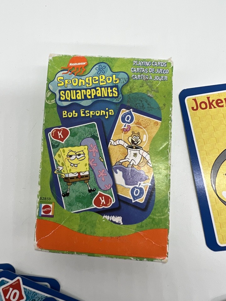 Spongebob Squarepants Playing Cards Full Deck + 2 Jokers Mattel ...