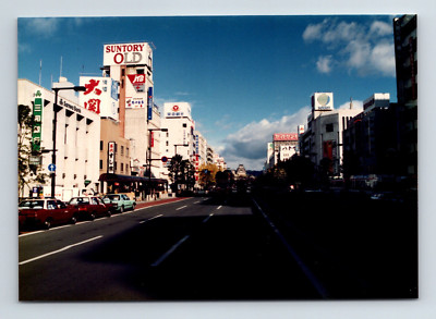 pc02 Original Photo 1990's Tokyo Japan downtown city street suntory ...