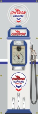 Chevron Supreme Gasoline Gas Pump (217) 2'X6' Vinyl Banner | eBay