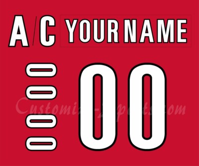 Carolina Hurricanes Customized Number Kit for 2017-2022 Home Red ...