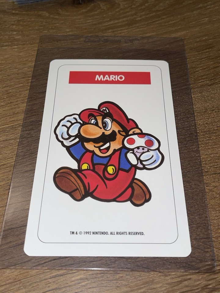 OFFICIAL LICENSED 🕹️VINTAGE 1992 NINTENDO CARD GAME SUPER MARIO PLAYING ...