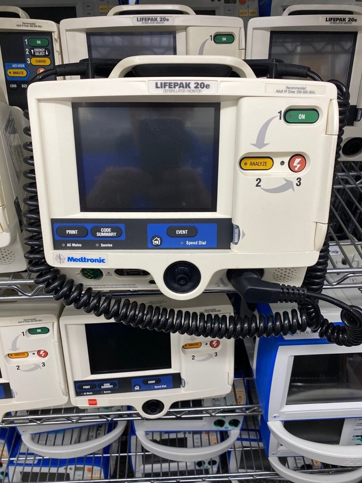 Physio Control Lifepak 20E RECERTIFIED Monitor W/SP02 & All Accessories ...