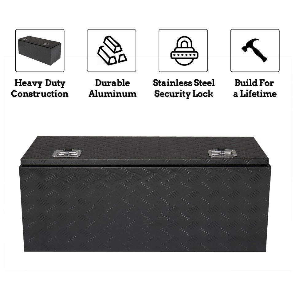 42' -Aluminum Truck Tool Box Trailer RV Tools Storage Under Bed w/Lock ...