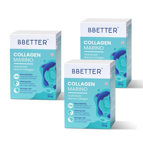 BBETTER Collagen Marino For Women & Men (Pack Of 3), Powder Free Ship ...