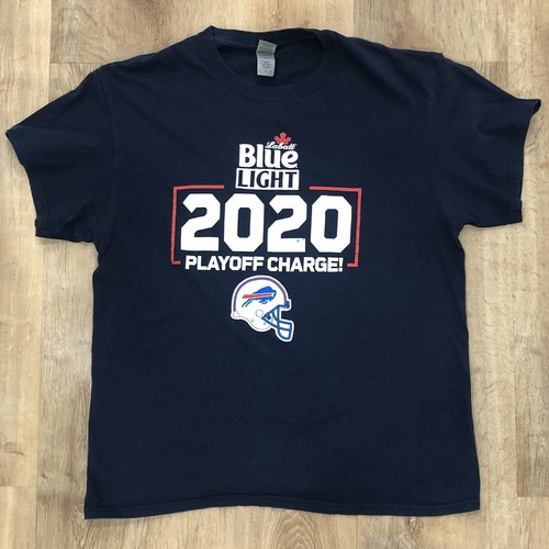 Buffalo Bills 2020 Playoff Charge Labatt Blue Football T-Shirt Men's ...