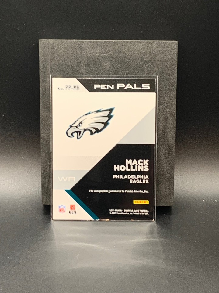 2017 Donruss Elite Pen Pals Black Ink Mack Hollins #PP-MH Rookie Auto ...
