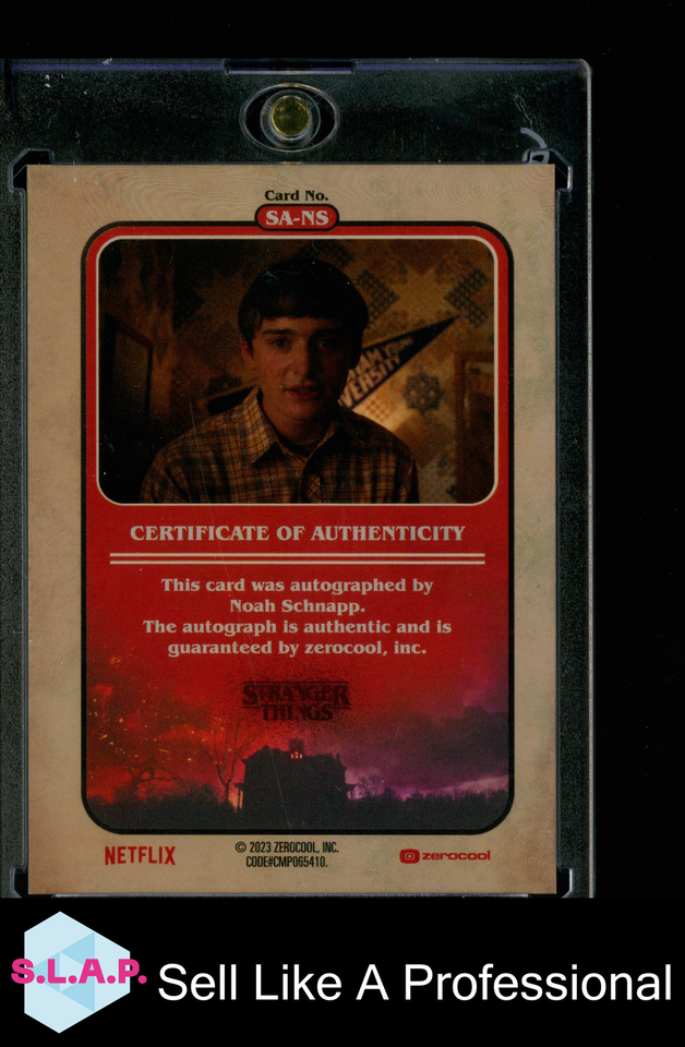 NOAH SCHNAPP AS WILL BYERS, SIGNED PANINI SA-NS 2023 STRANGER THINGS 4 ...