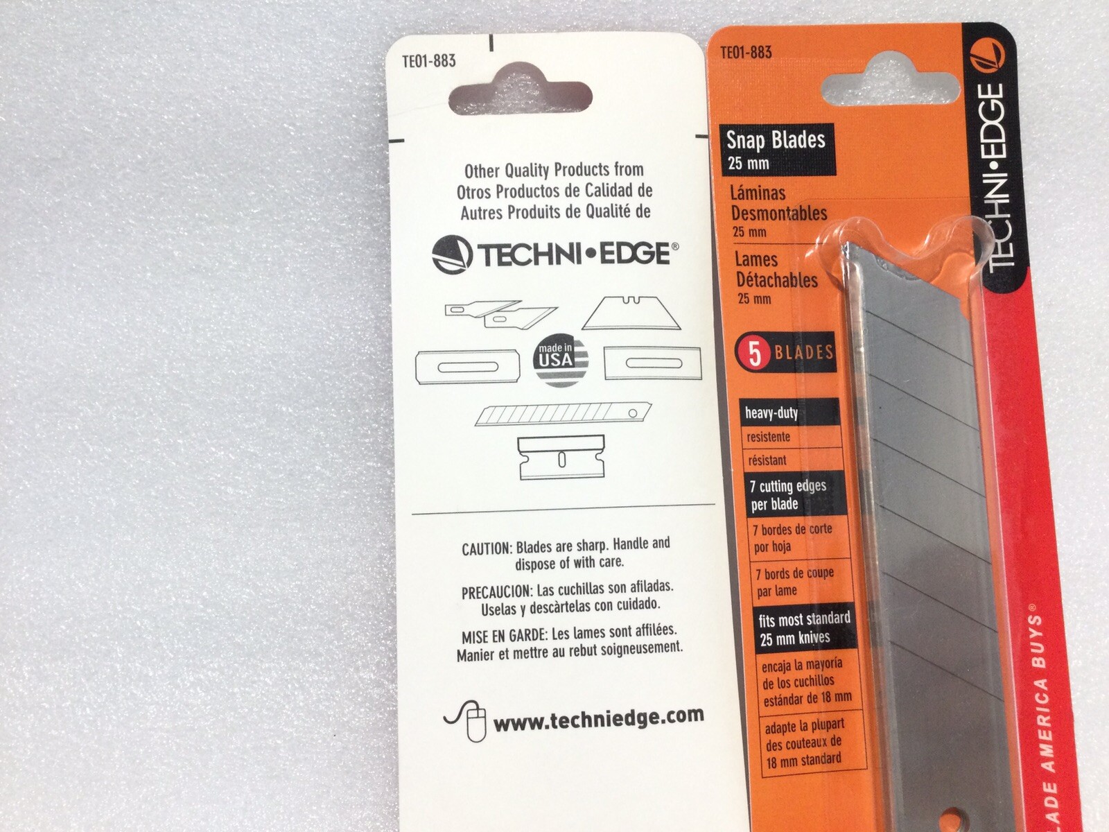 Techni Edge Heavy-Duty Snap-Off Replacement 10 Blades, 25mm, USA MADE 2 ...