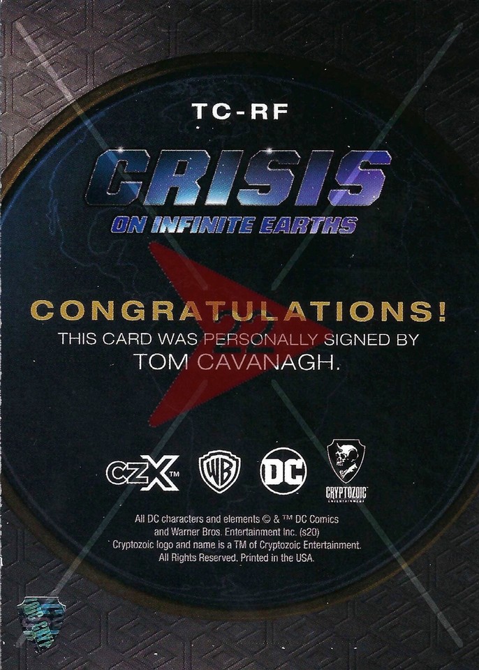 CZX Crisis on Infinite Earths Autograph TC-RF Tom Cavanagh as Reverse ...