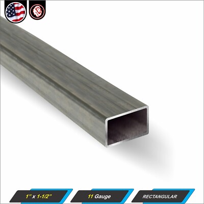 (X2) 1" x 1-1/2" Rectangular Tube - Mild Steel - 11 ga - ERW - 84" Long ...