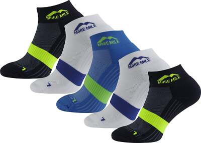 More Mile Preventer Double Layer 5 Pack Running Socks Mens Support ...