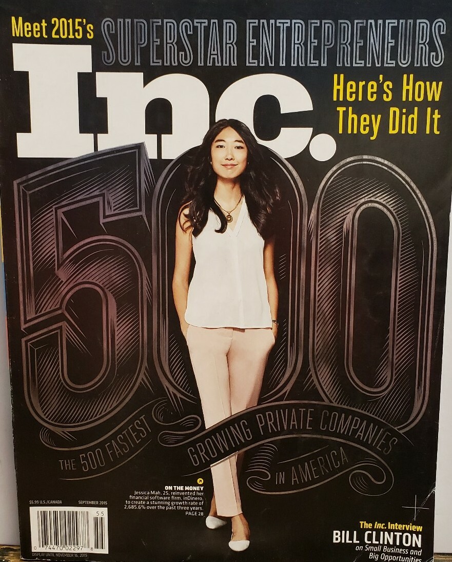 Inc Sept 2015 Superstar Entrepreneurs Jessica Mah Bill Clinton FREE ...