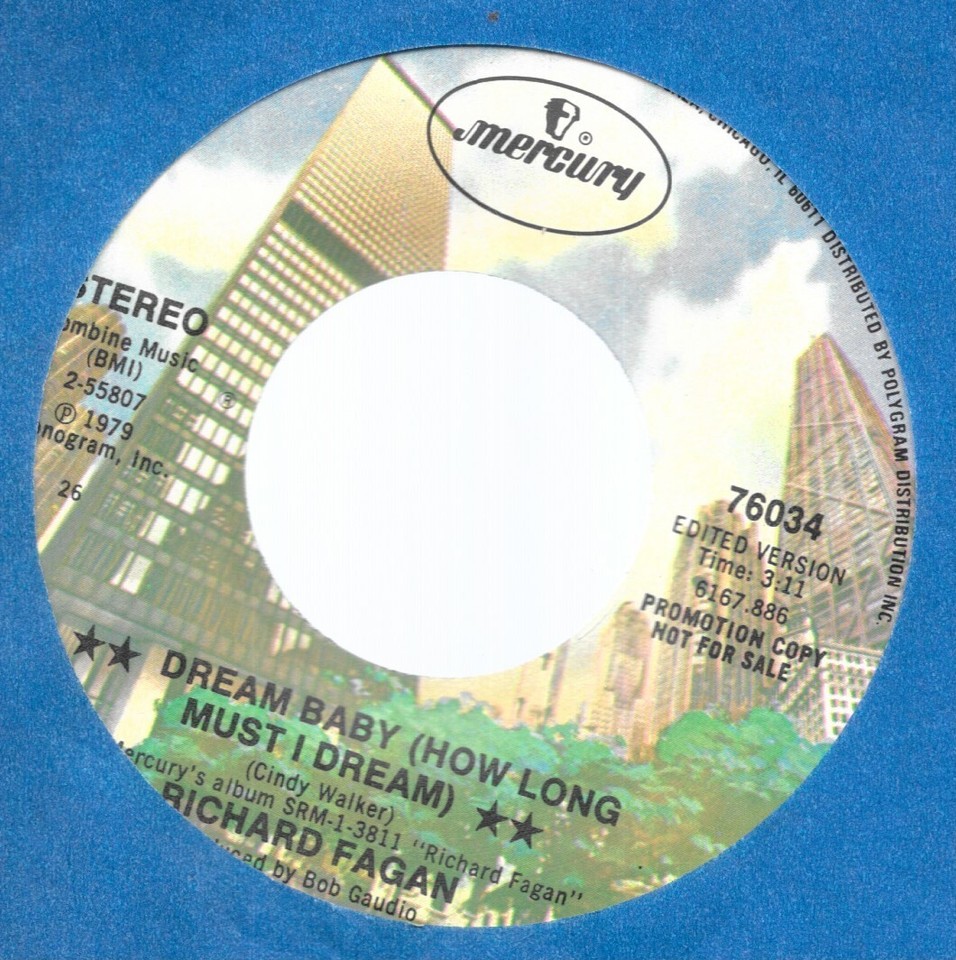RICHARD FAGAN (PROMO 45 SINGLE) DREAM BABY mono/stereo unplayed Mint ...