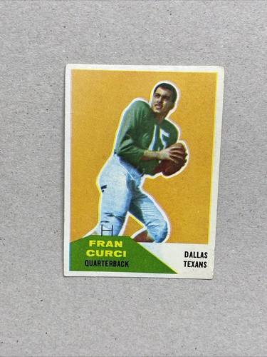 1960 Fleer Football Set Break #11 Fran Curci Dallas Texans Card VG | eBay